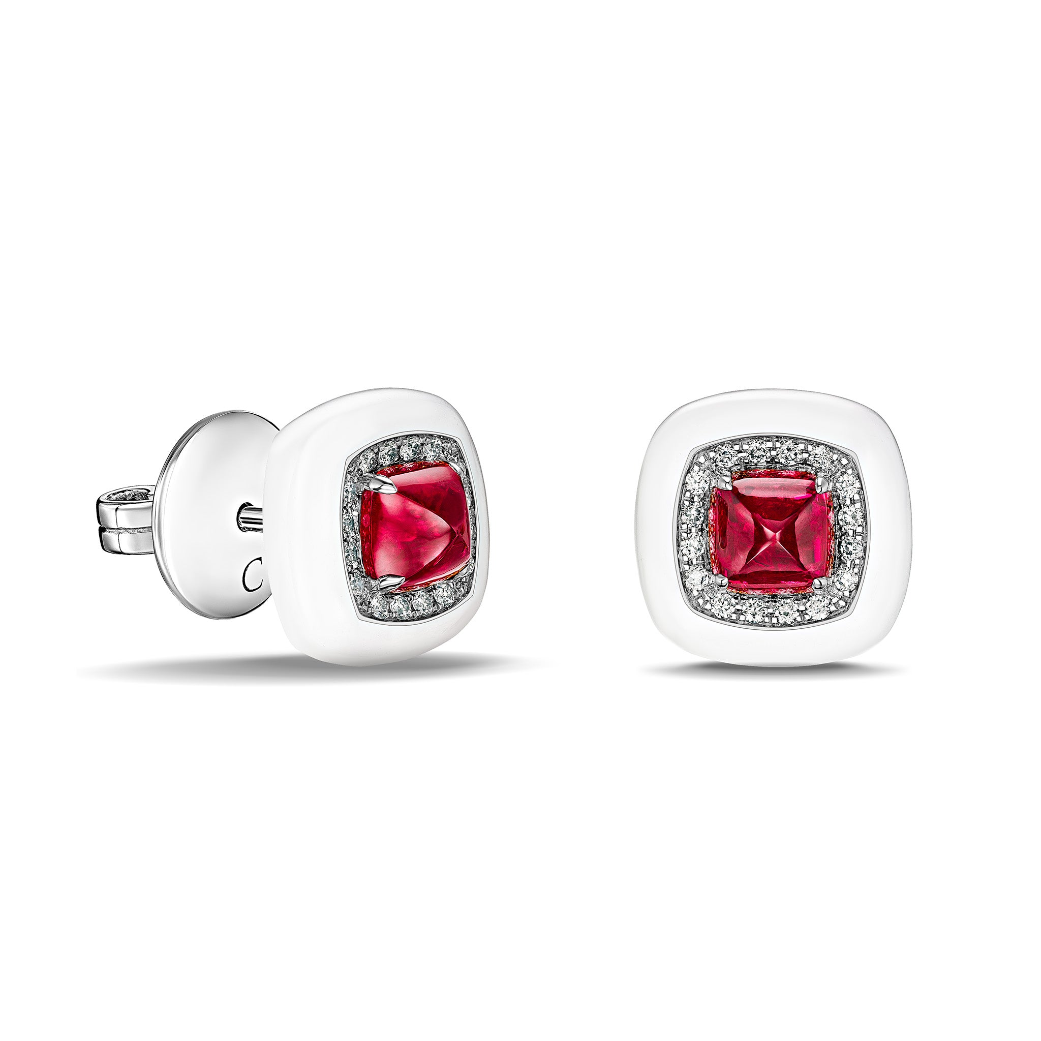 Bonbon Cleo Ruby Earrings in White Gold – CERAMOND JEWELRY