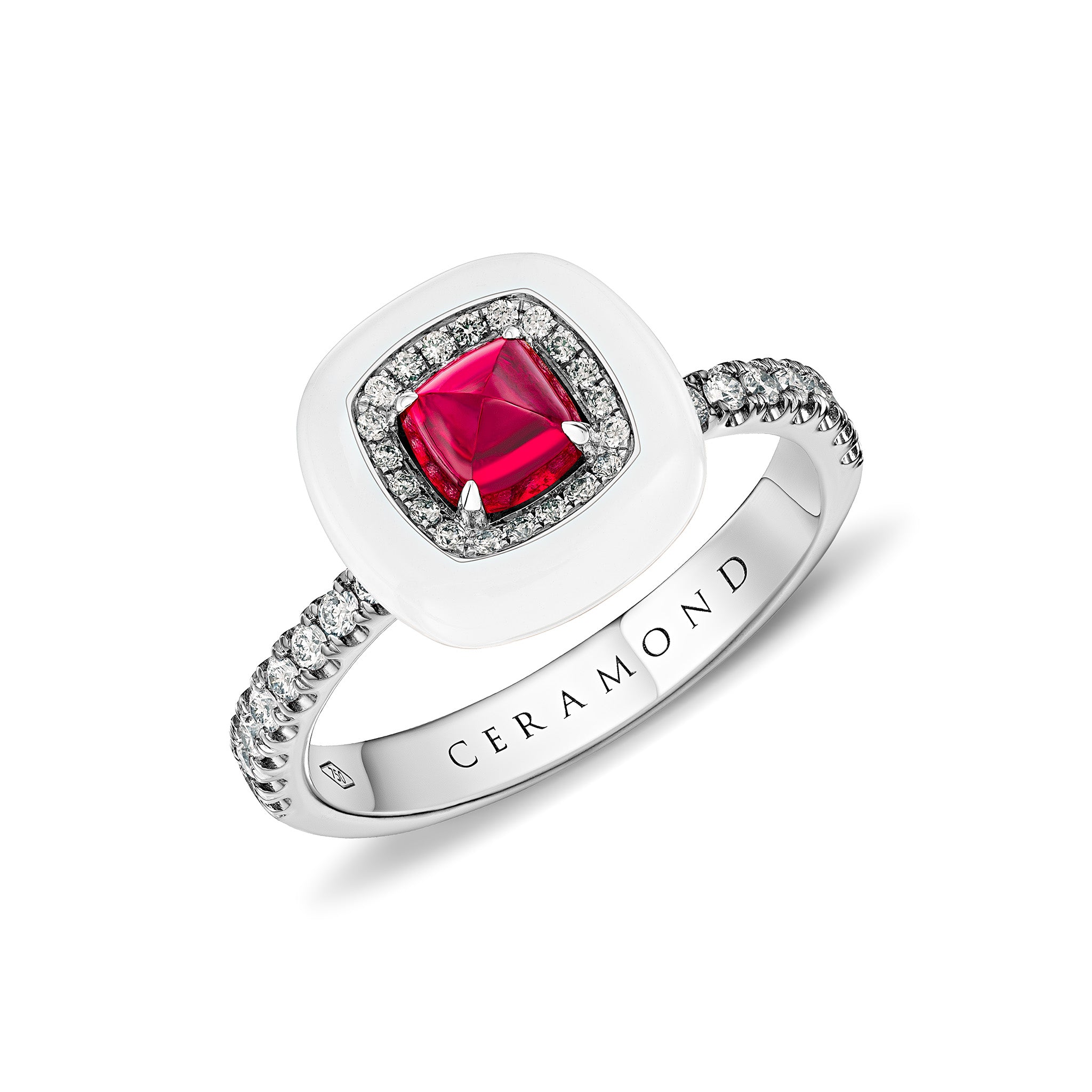 Bonbon Cleo Ruby Ring in White Gold – CERAMOND JEWELRY