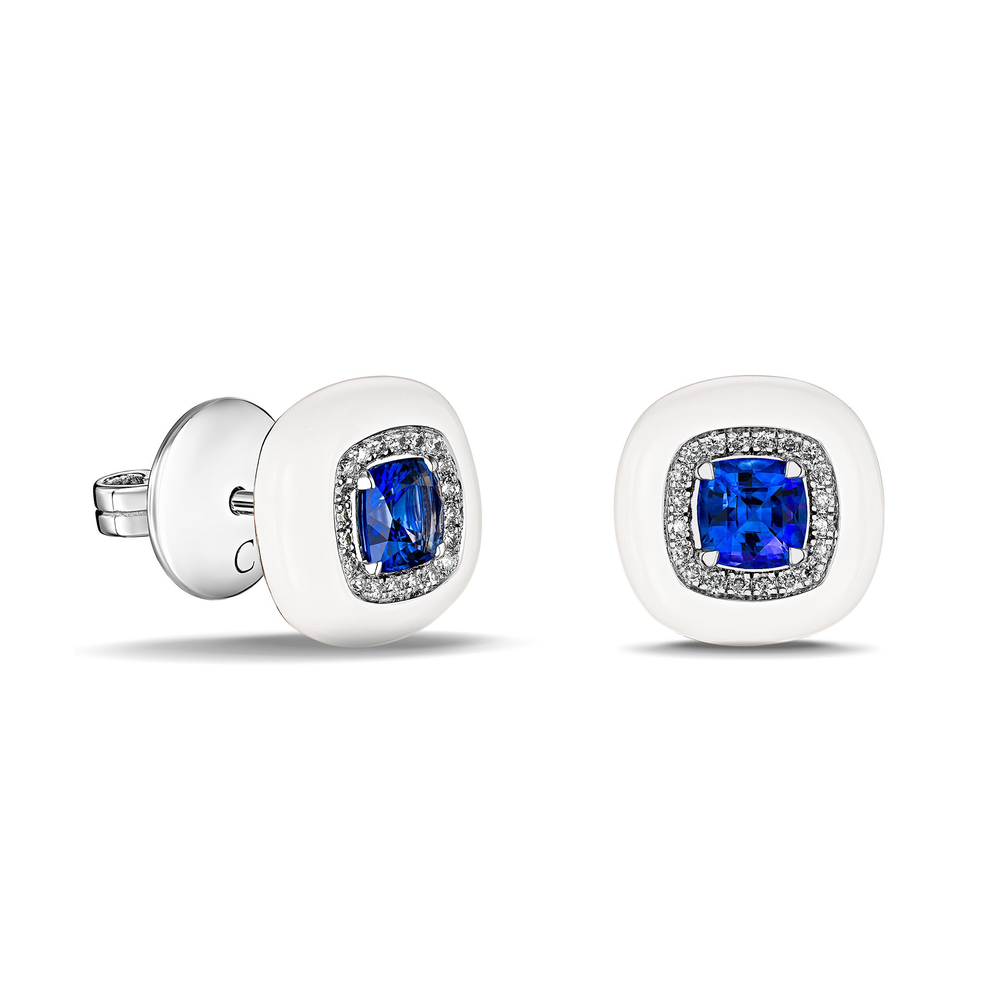 Bonbon Icon Sapphire Earrings in White Gold – CERAMOND JEWELRY